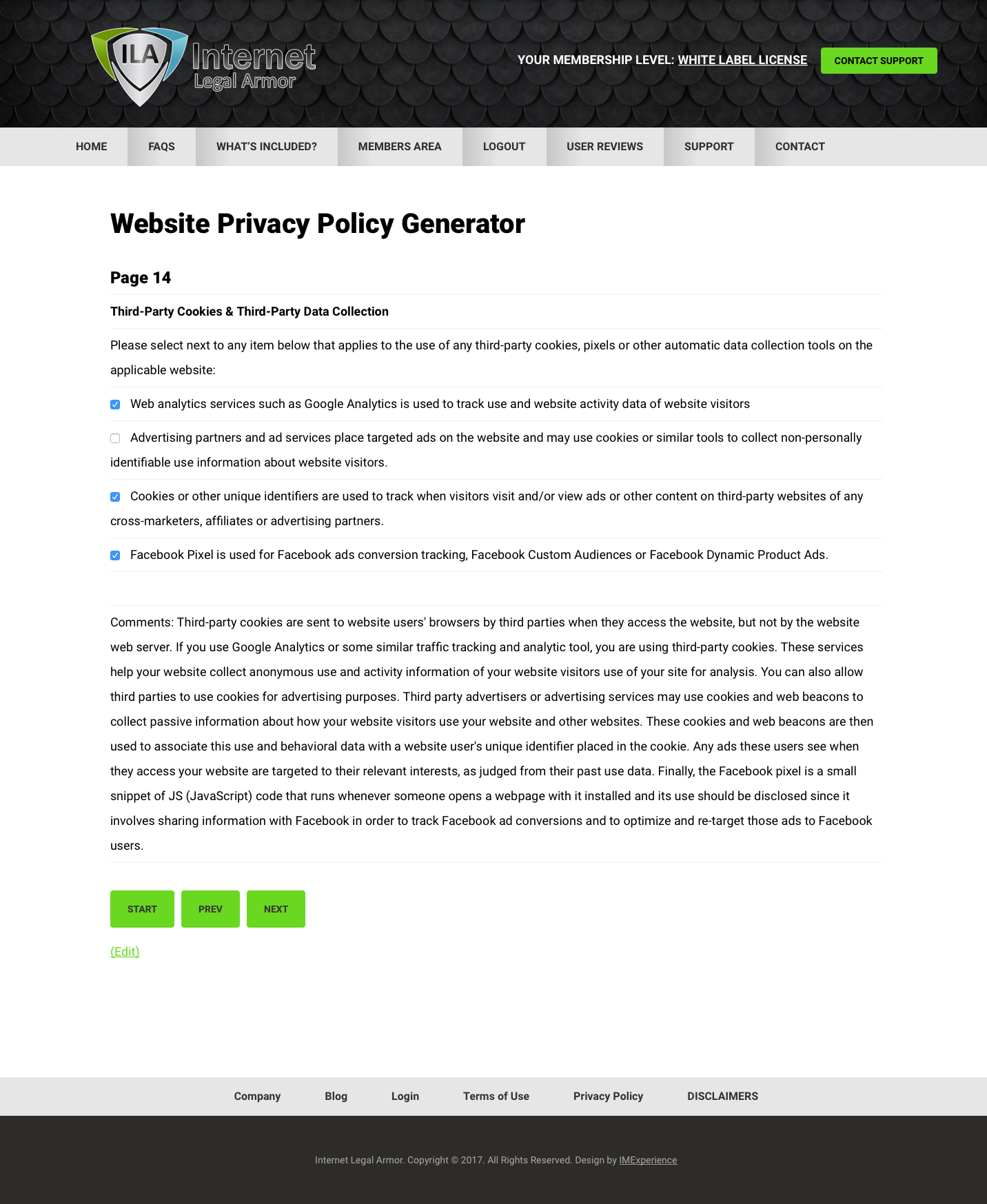 Website Privacy Policy Generator Description
